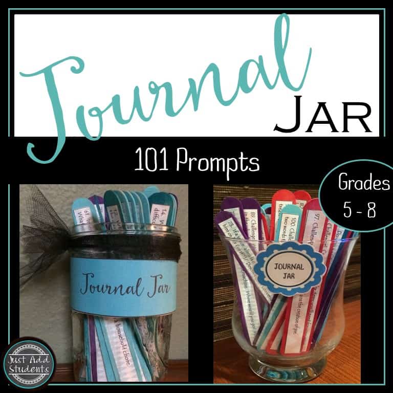 Journal Prompts For Middle School Journal Jar Kit Just Add Students