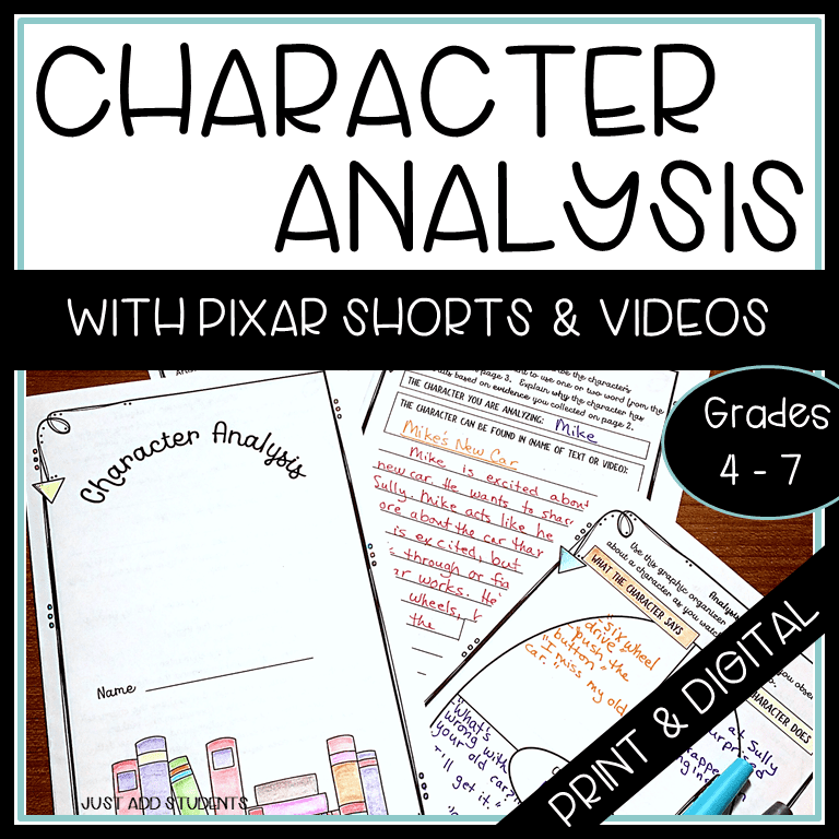 Character Analysis Activities Using Pixar Shorts Just Add Students